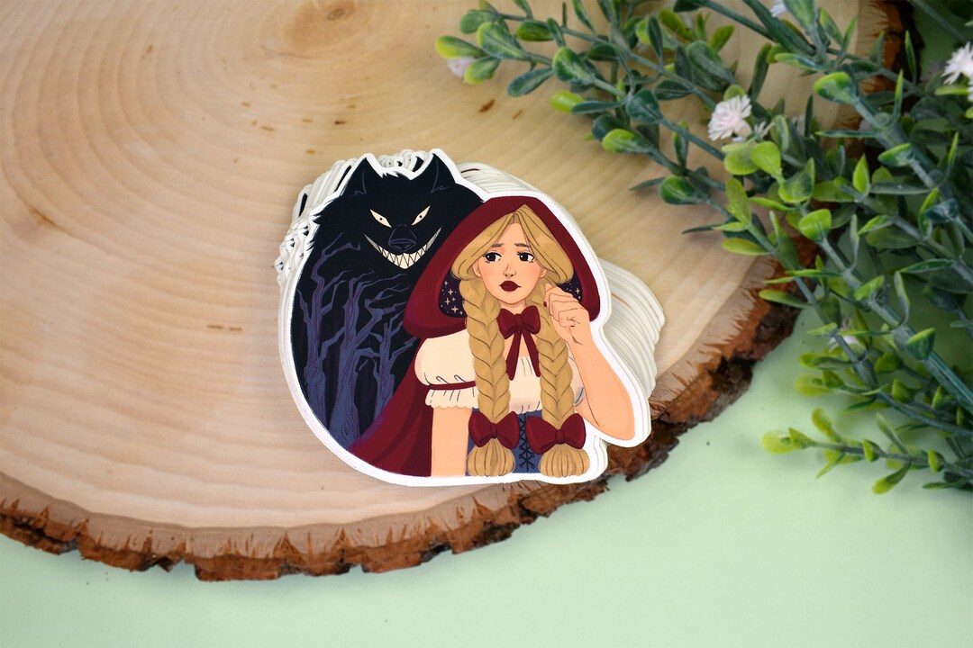 Little Red Riding Hood Sticker 3 Fairy Tale Inspired - Etsy