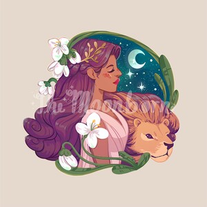 Circe Goddess 8"x8" Art Print | Greek Mythology Wall Art - Etsy