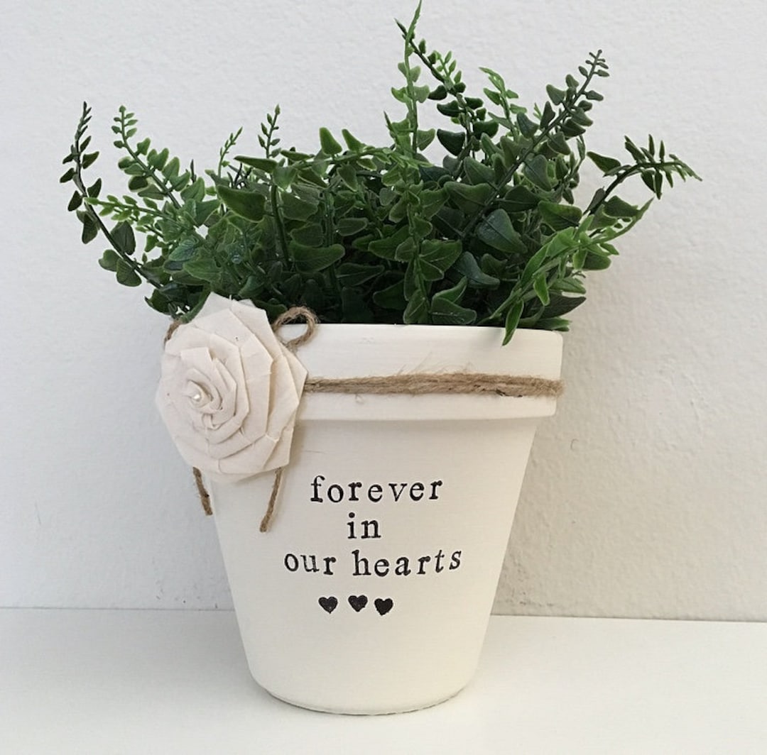 Personalized Memorial Flower Pot, Custom Memorial Flower Pot Planter ...