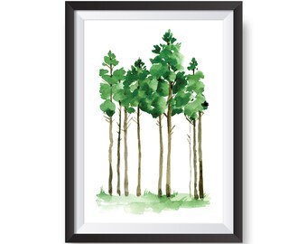 Tree art print | Etsy