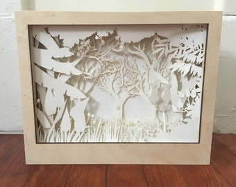 Forest shadow box | Etsy