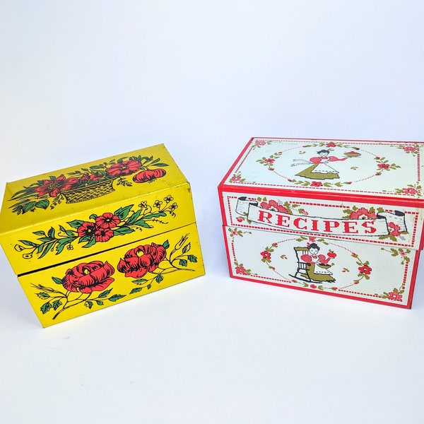 Vintage Recipe Box - Etsy