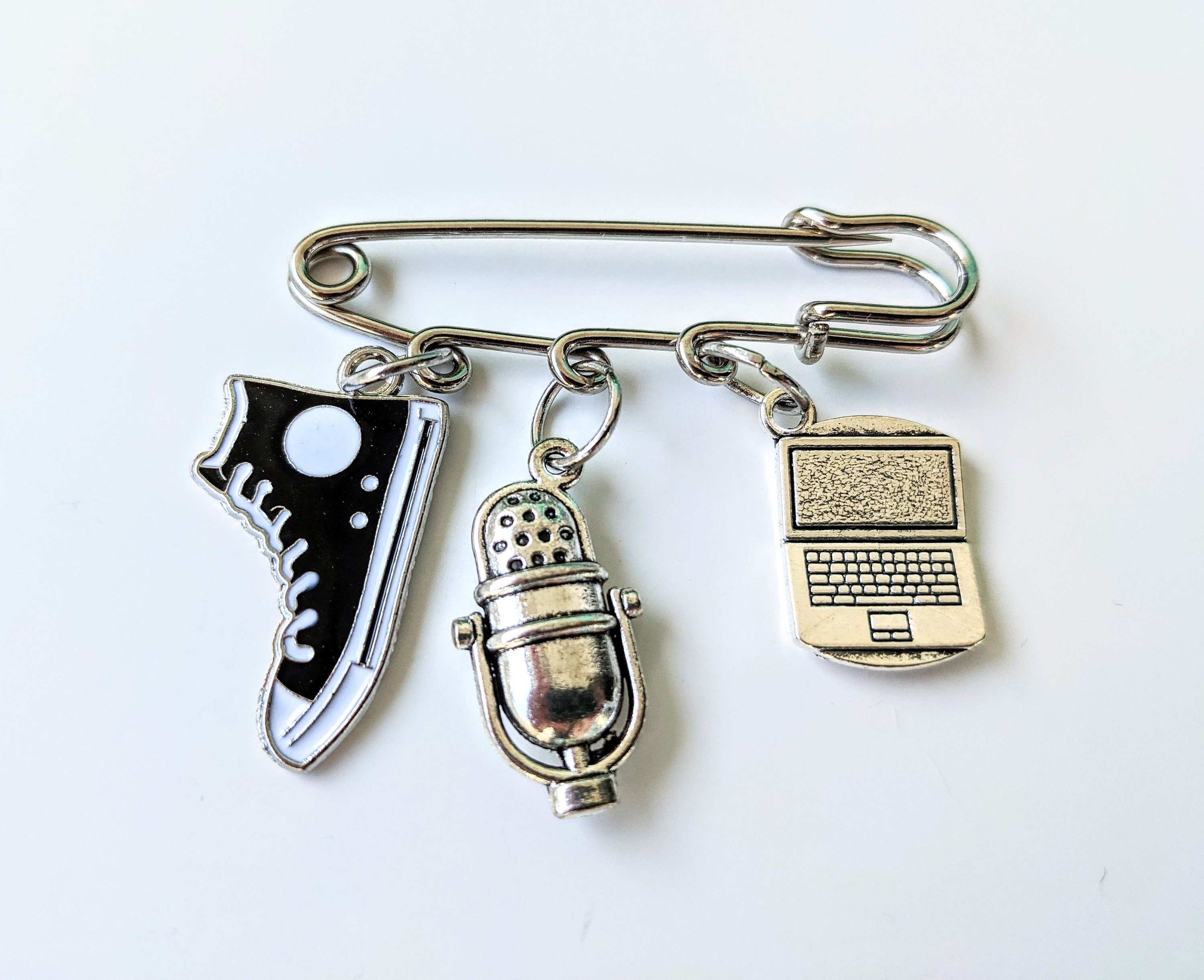 Teacher Charm Pins - Etsy