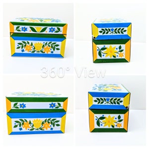 Vintage Tin Recipe Boxes: Ohio Art Co. Floral Design and Sydicate Mfg ...