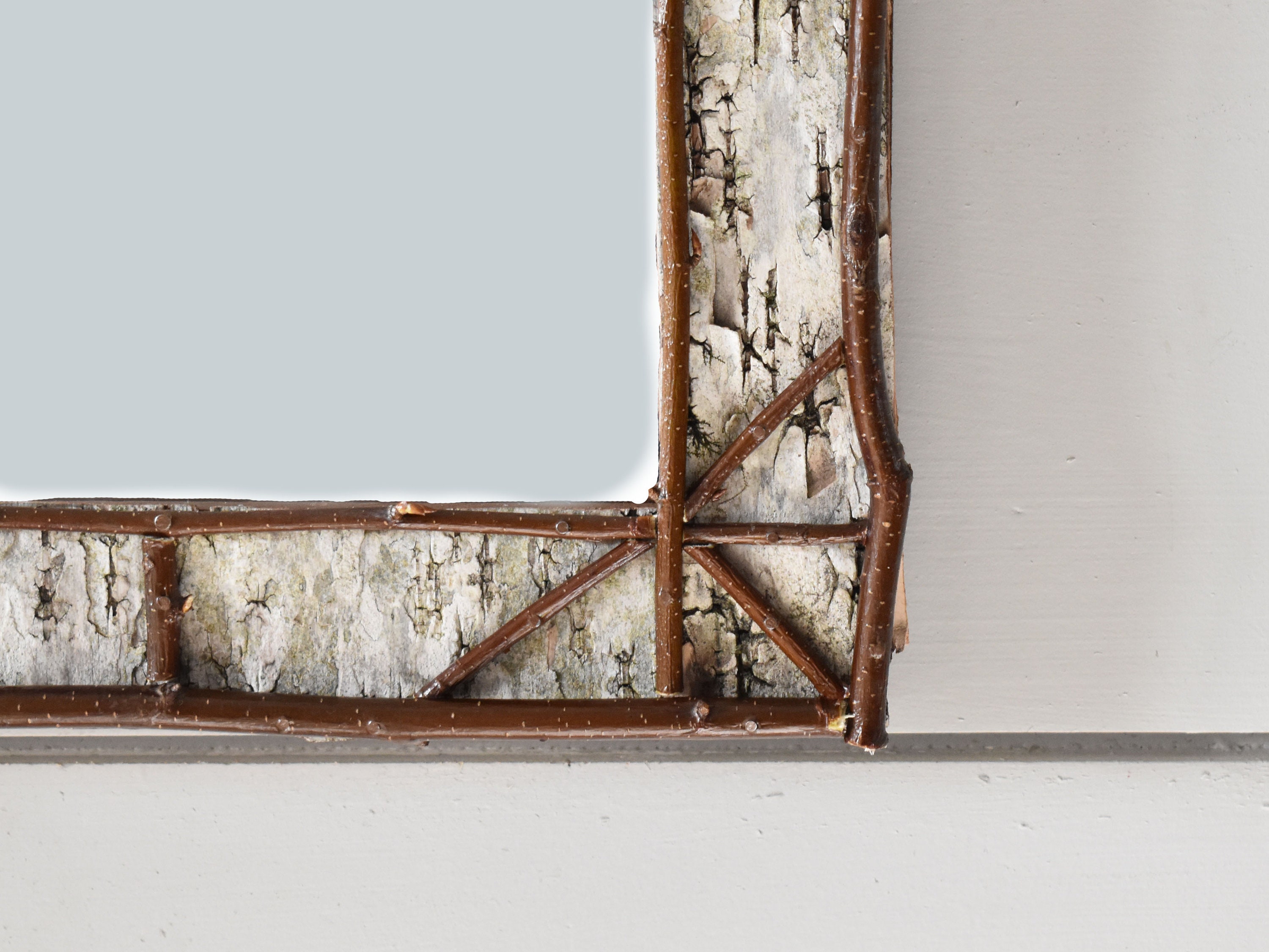 Adirondack Birch and Wood Mirror 21 - Etsy