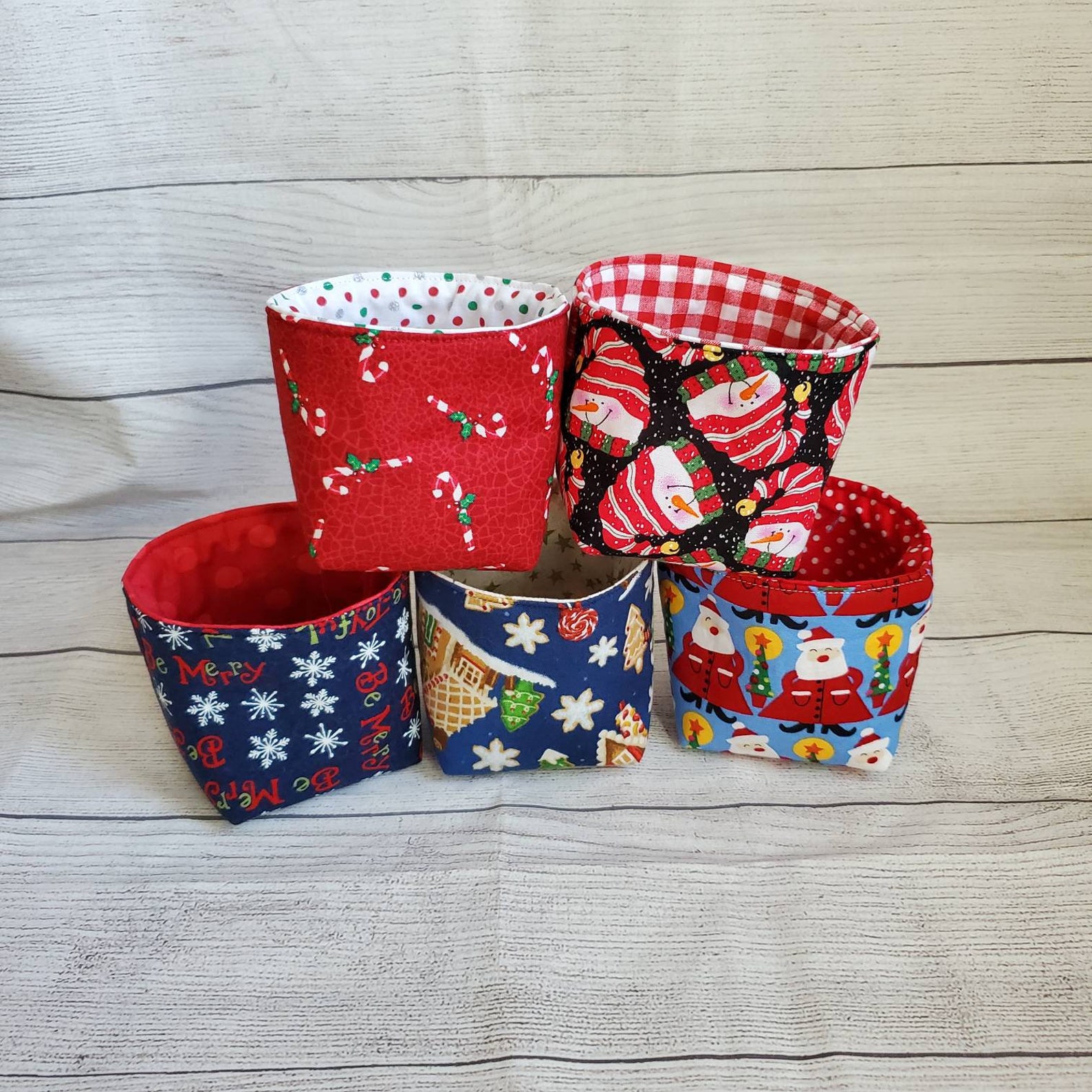 MINI Christmas Basket Bag Bin Variety Pack (5), Party Favor, Hostess ...