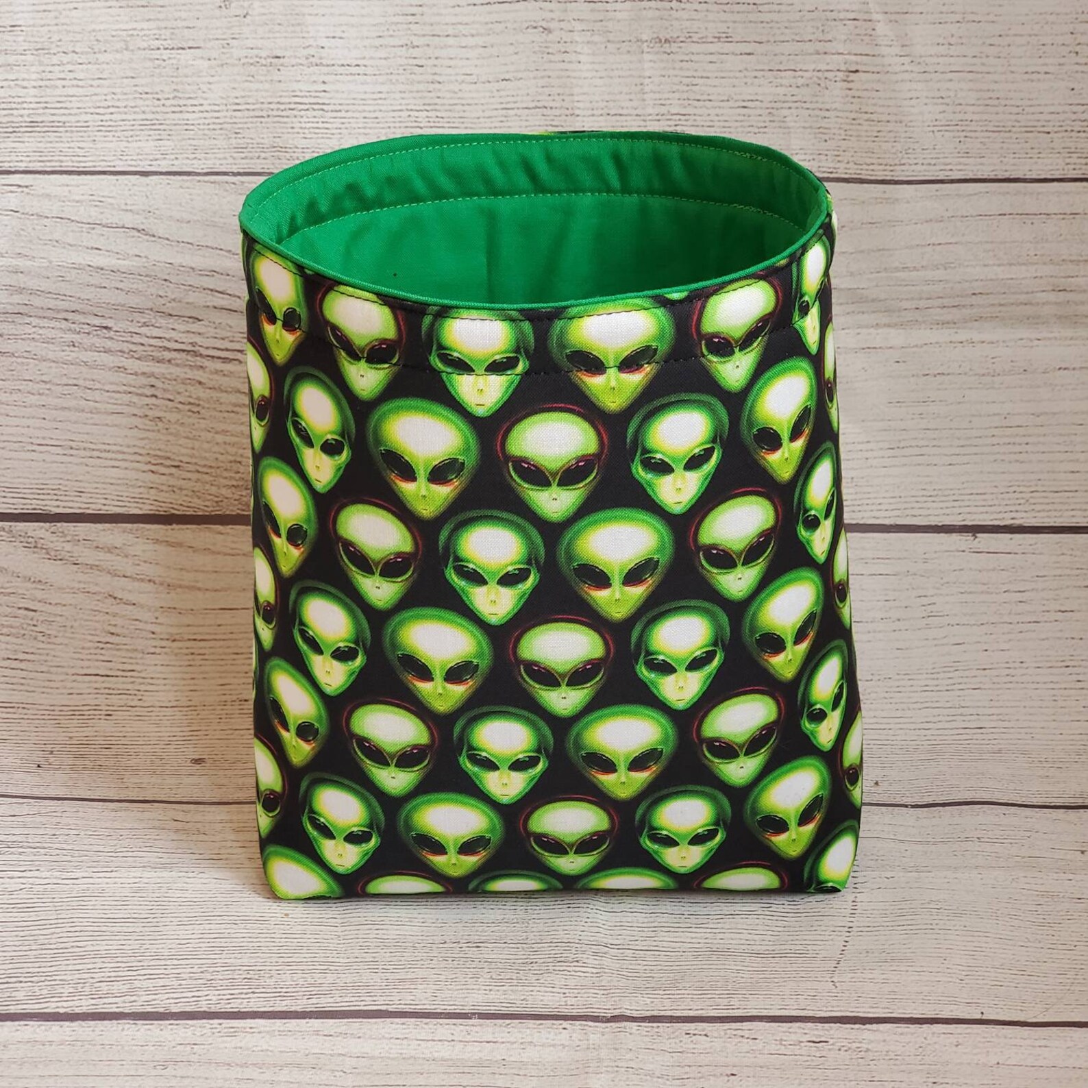 Alien Themed Fabric Basket Bin Bag Extraterrestrial Party - Etsy