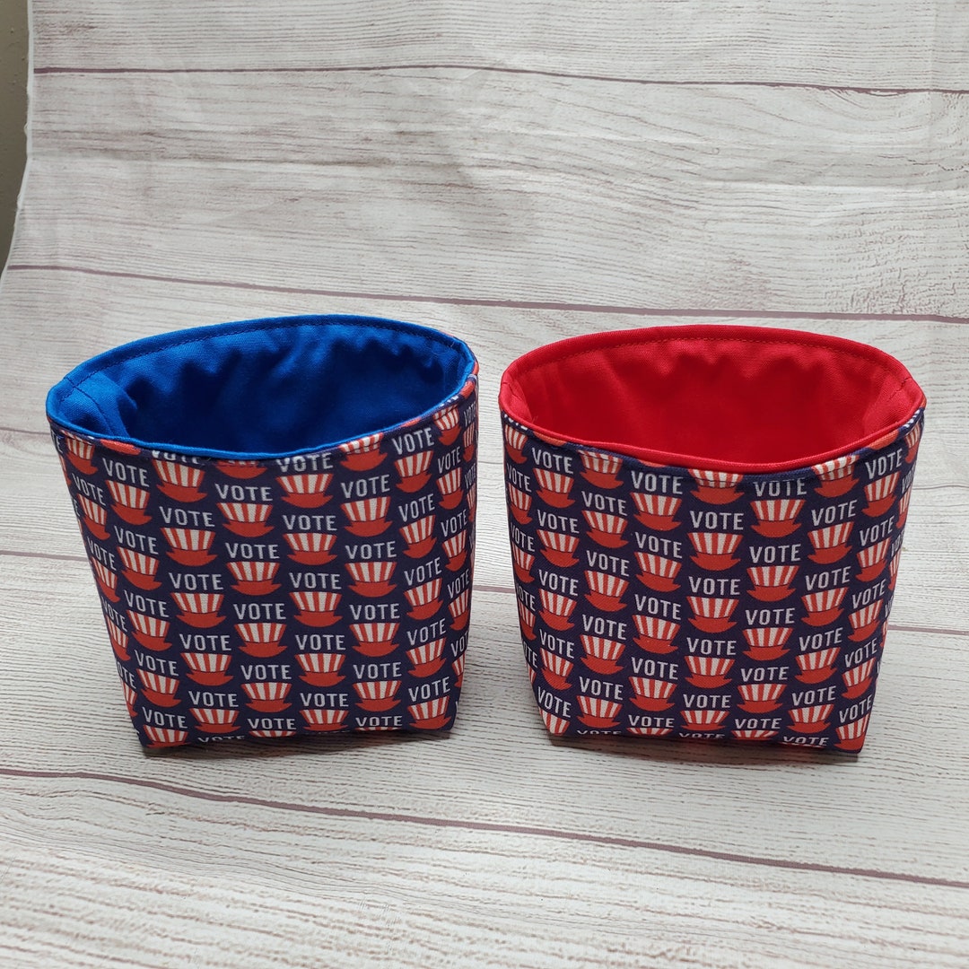 MINI Vote Election Basket Bag Bin, Party Favor, Hostess Gift, Election ...