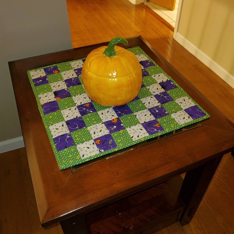 Quilted Halloween Table Runner October Table Topper Handmade - Etsy