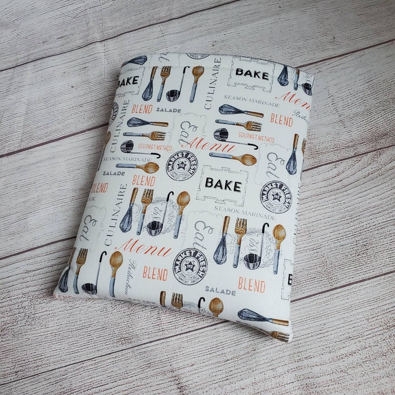 Padded Book Sleeve, Padded Tablet Sleeve, Book Cover, Culinary School ...