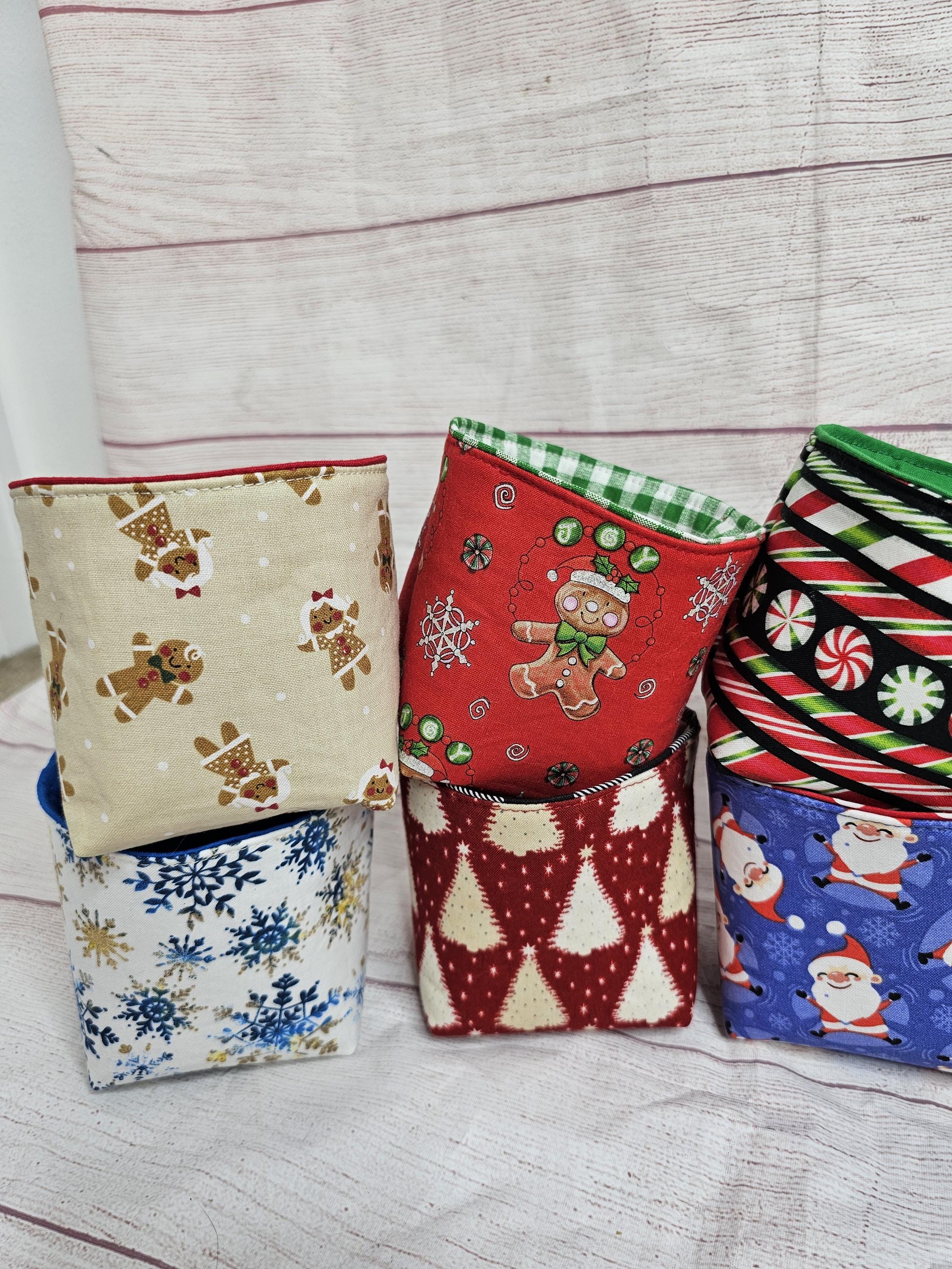 MINI Christmas Basket Bag Bin, Party Favor, Hostess Gift, Santa Claus ...