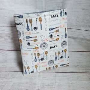Padded Book Sleeve, Padded Tablet Sleeve, Book Cover, Culinary School ...