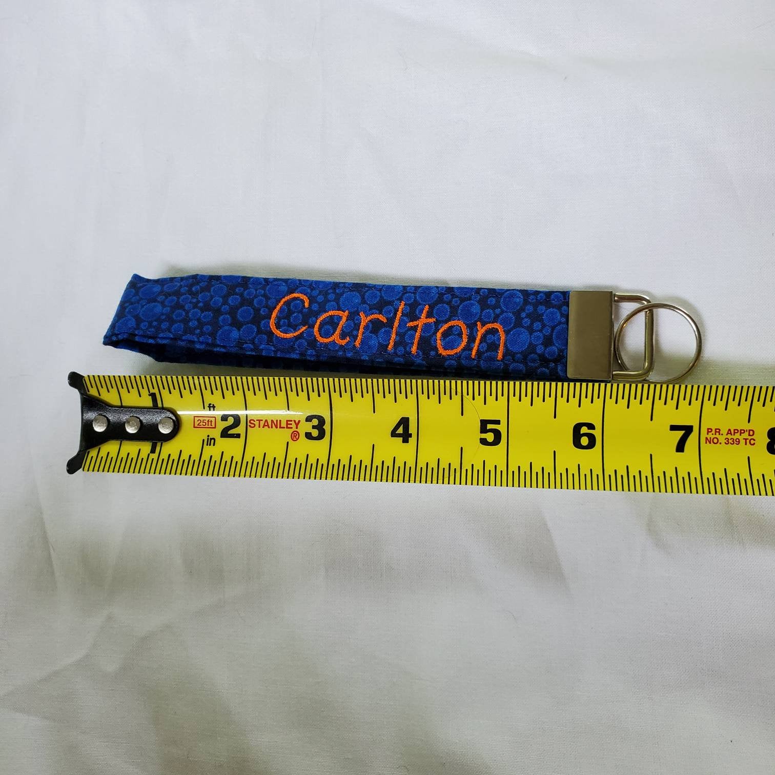 Embroidered Custom Wristlet Key Fob Keychain Personalized | Etsy