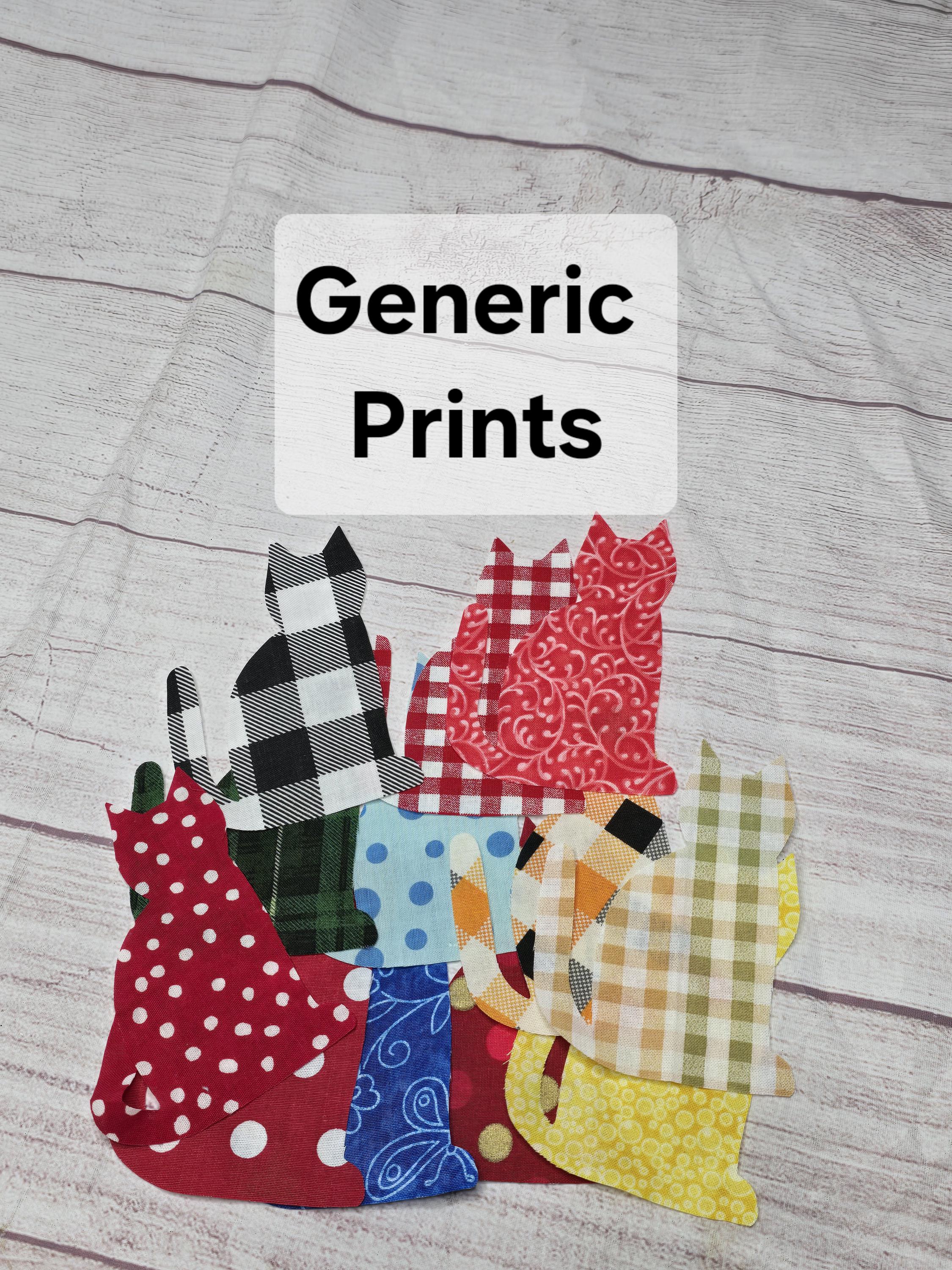 Die Cut Fabric Cats, Set of 20, Generic and Cat Prints, Precut Quilting ...