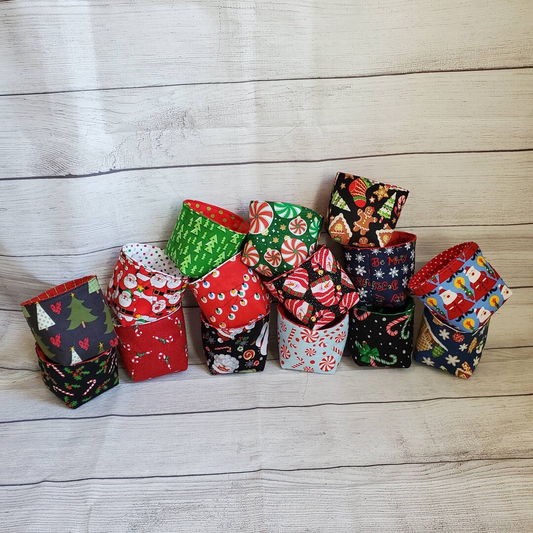 MINI Christmas Basket Bag Bin Variety Pack (5), Party Favor, Hostess ...