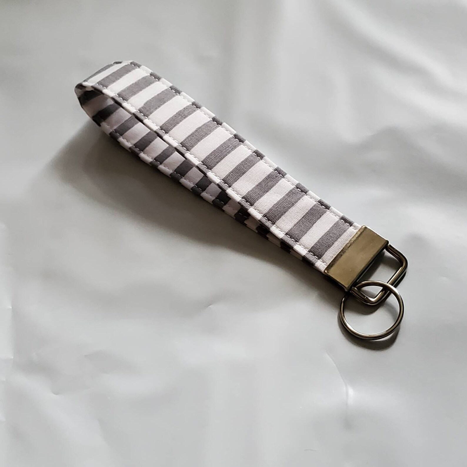 Striped Wristlet Key Fob Keychain Over the Wrist Hands | Etsy