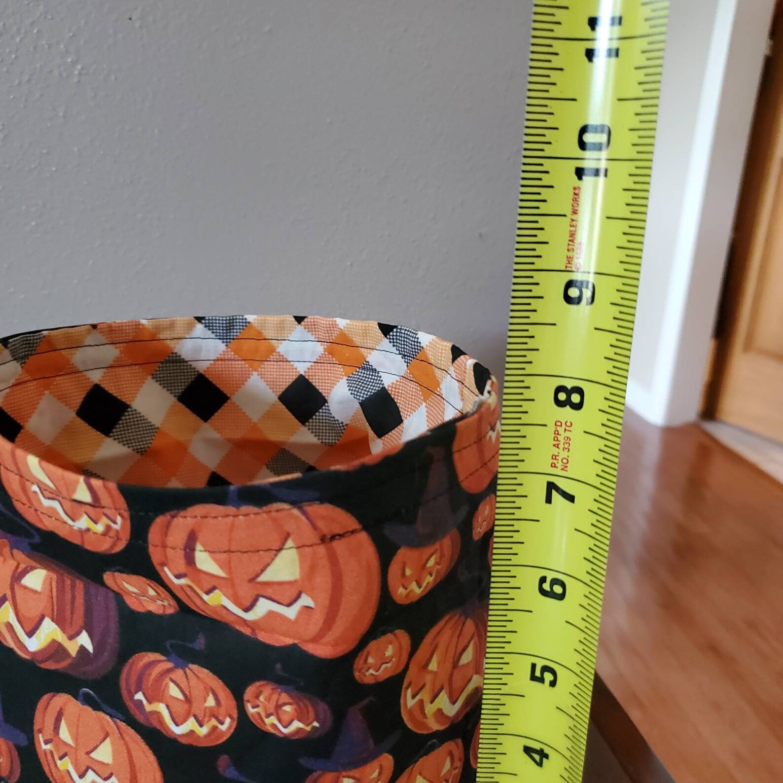 Halloween Fabric Bag, Reversible Fabric Basket, Candy Basket, Holiday ...