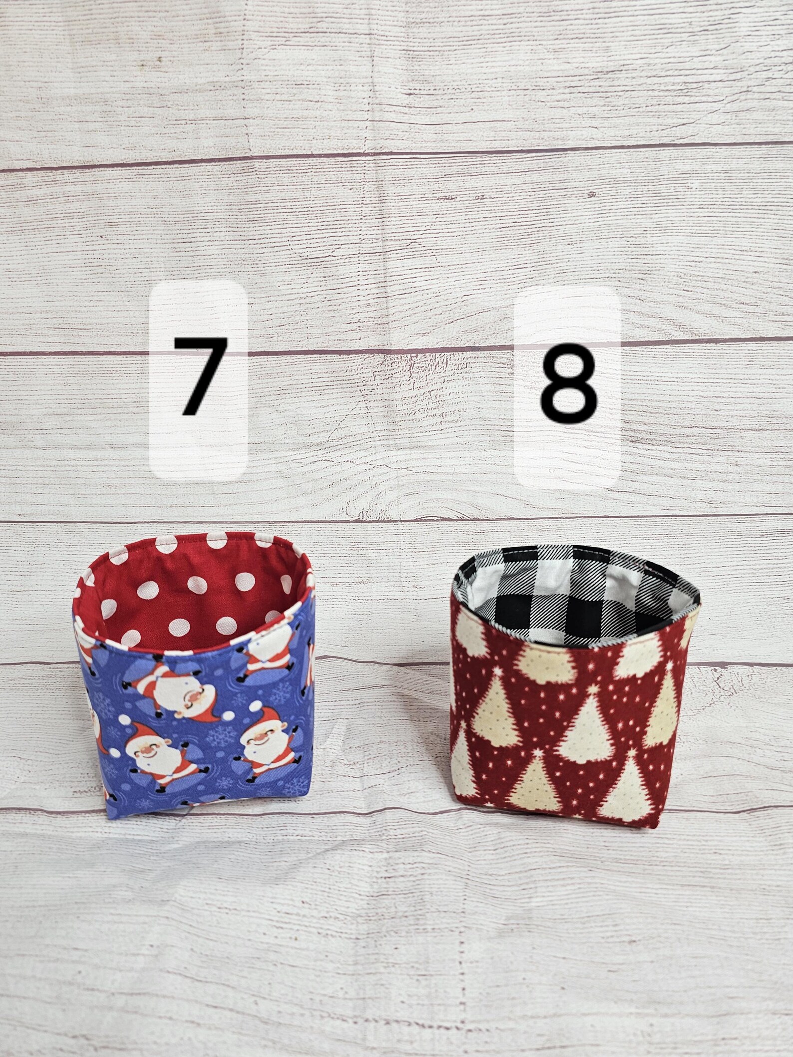 MINI Christmas Basket Bag Bin, Party Favor, Hostess Gift, Santa Claus ...
