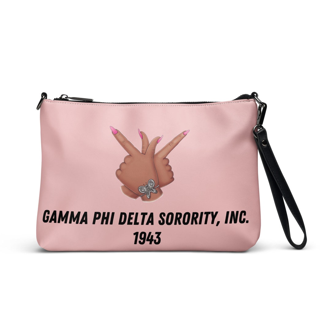 Gamma Phi Delta Sorority Inc. Crossbody Bag With Sorority Hand Sign ...