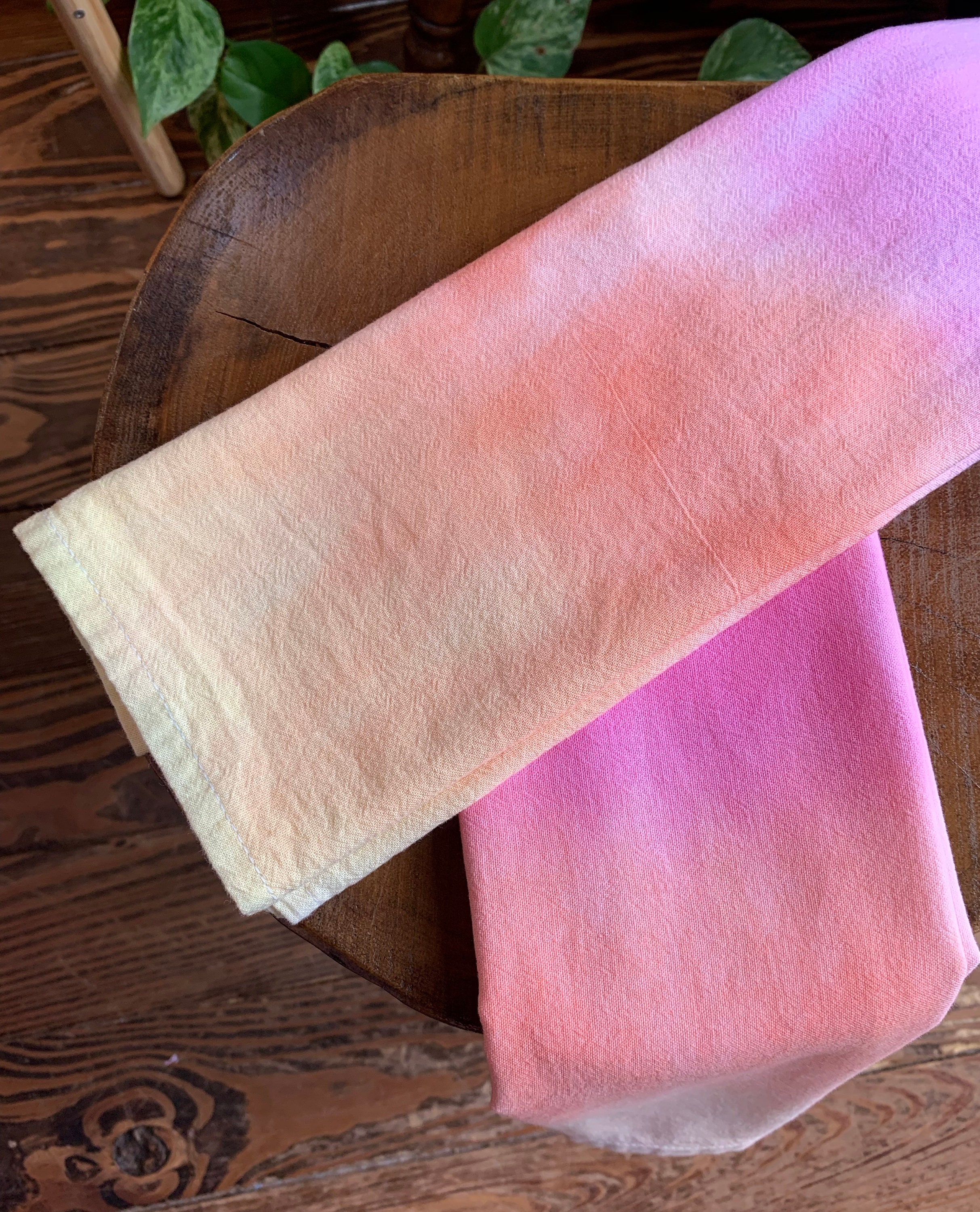 Linens Pink Sunset Tie Dye Dish Towel Set of 2 Tea Towels Home & Living ...