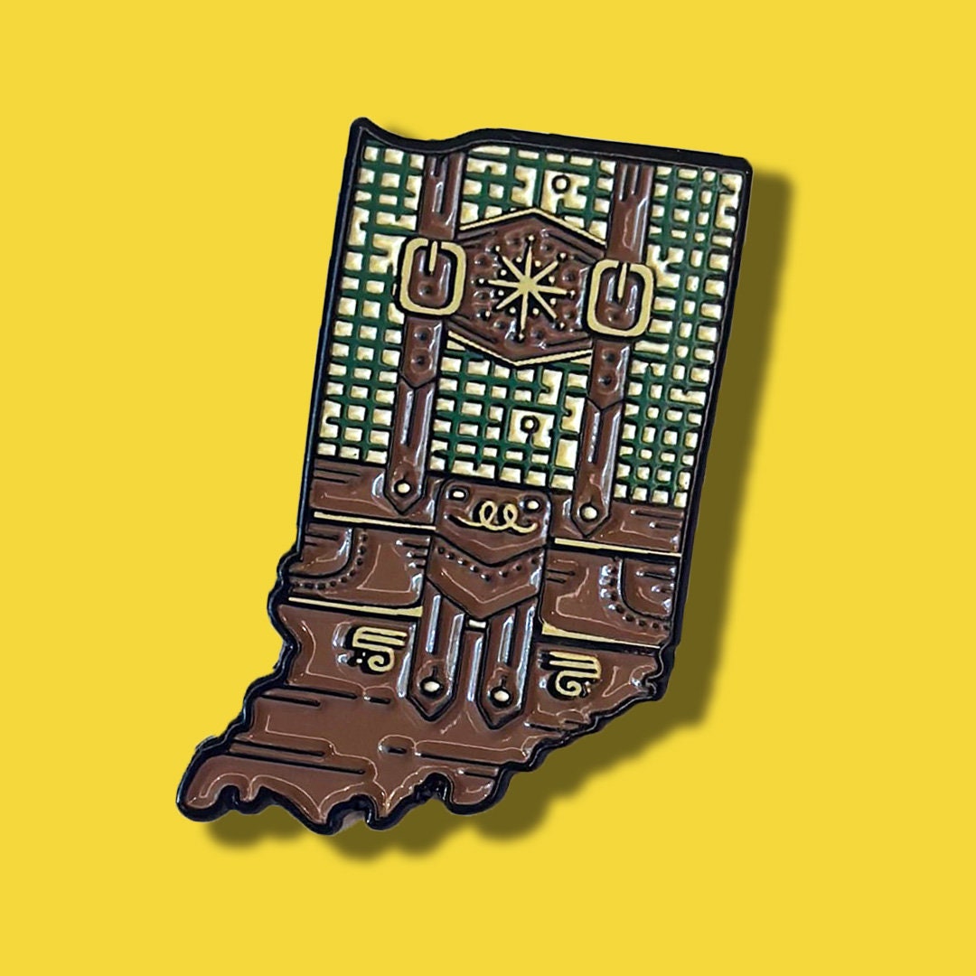 Indiana Lederhosen Enamel Hat Pin - Etsy