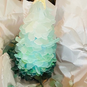 11 Blue Ombre Sea Glass Tree With Starfish - Etsy