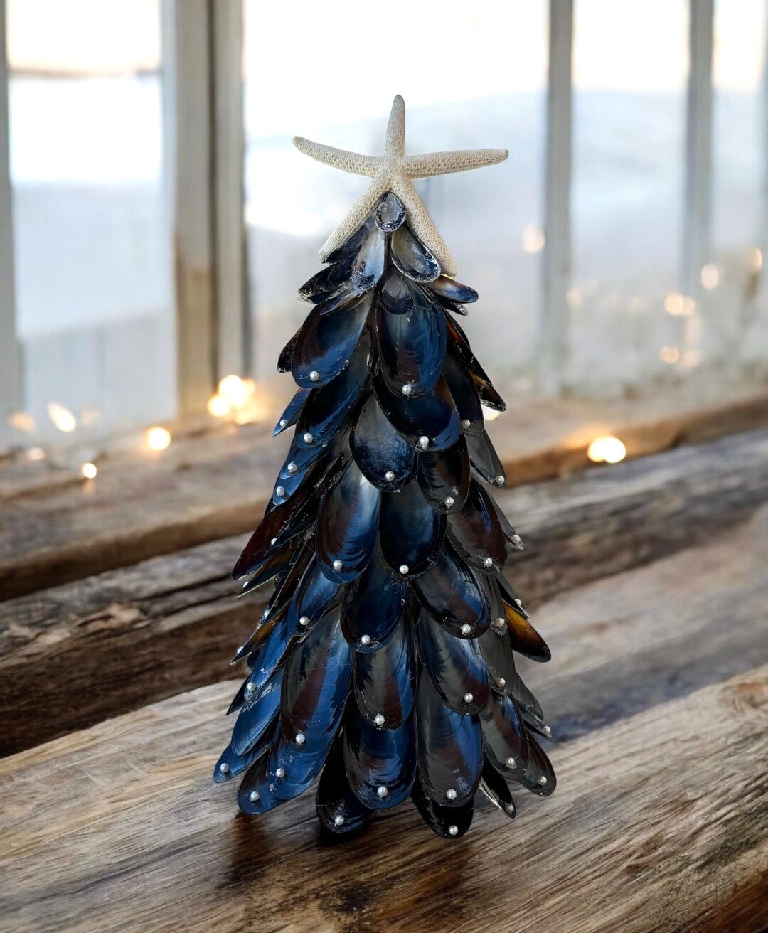 Mussel Shell Art Handmade Gift Shell Centerpiece Pearl Decor 13 Plus ...