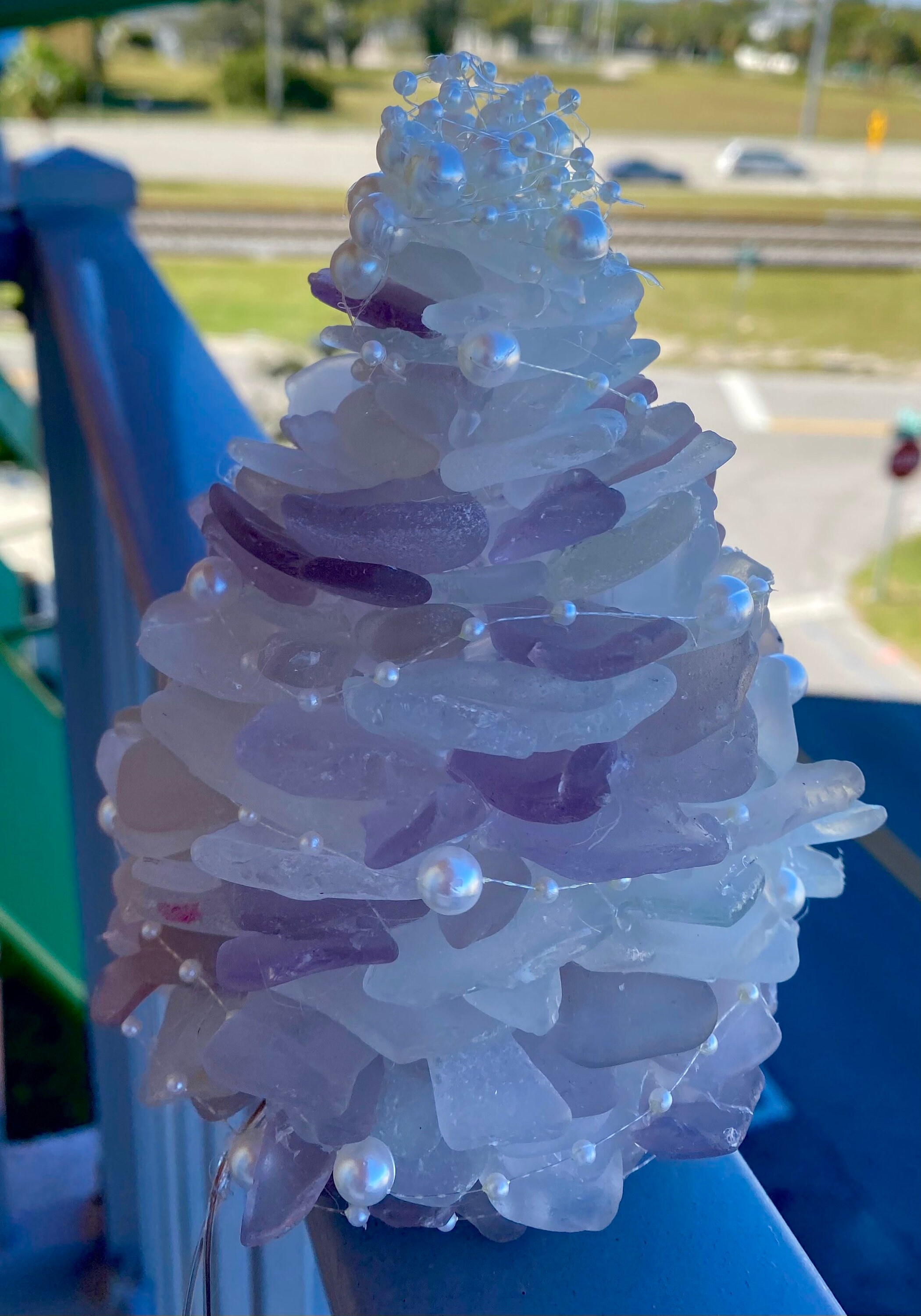 Etsy Best Seller Lighted Genuine Sea Glass Tree 7 Inch White | Etsy