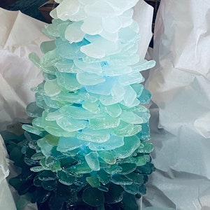 11 Blue Ombre Sea Glass Tree With Starfish - Etsy