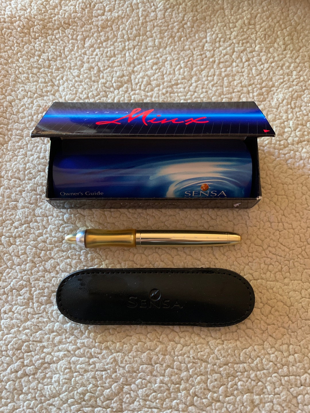 Sensa Minx Pen. Gold. Space Cartridge. Black Ink. 4 1/2” Long. Vintage ...