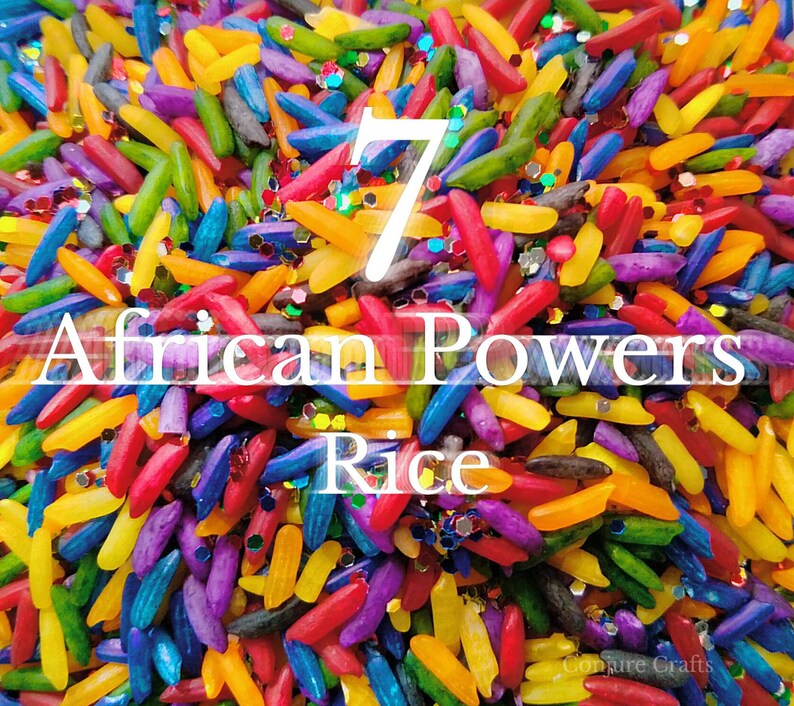 7 African Powers Hoodoo Rice | Wisdom, Strength, Power, Good Fortune ...