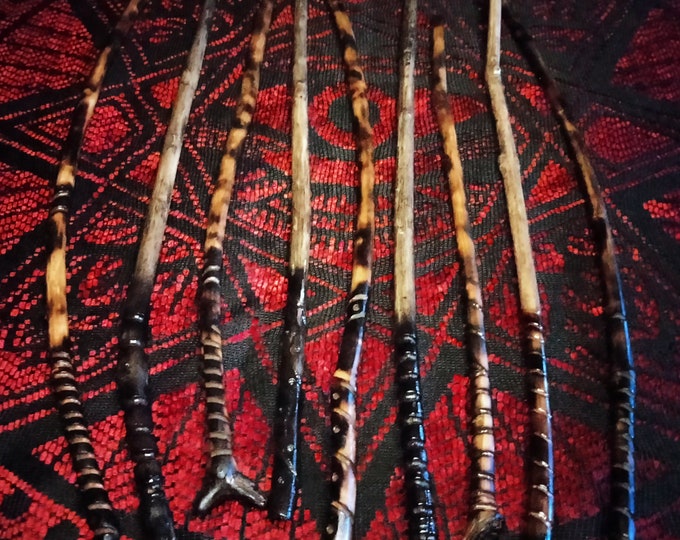 Hand-carved Witch's Wand, Randomly Chosen, One-of-a-kind Design ...