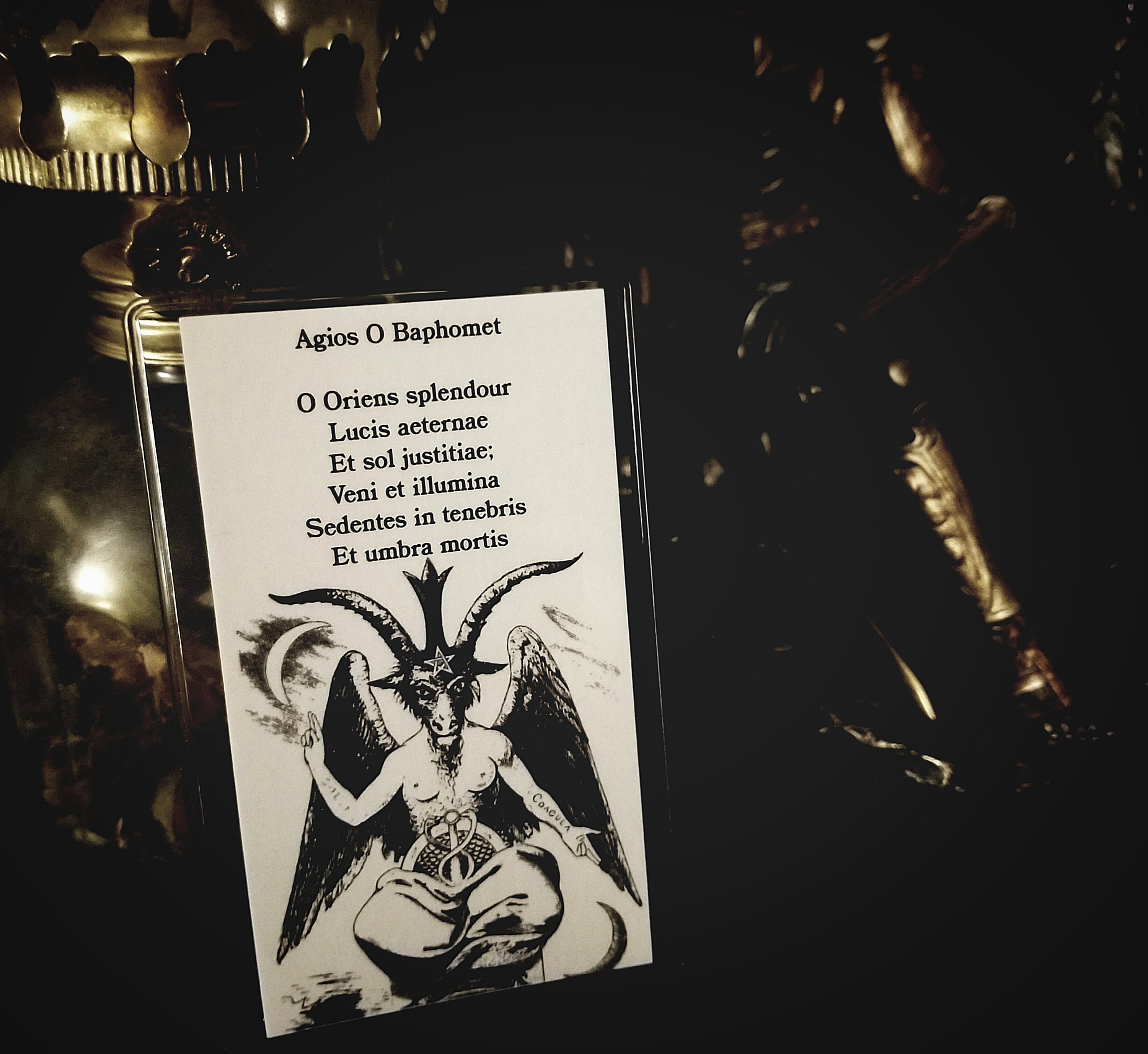 Baphomet Prayer Card | Empowerment, Satanism, Strength, Prayer Cards ...