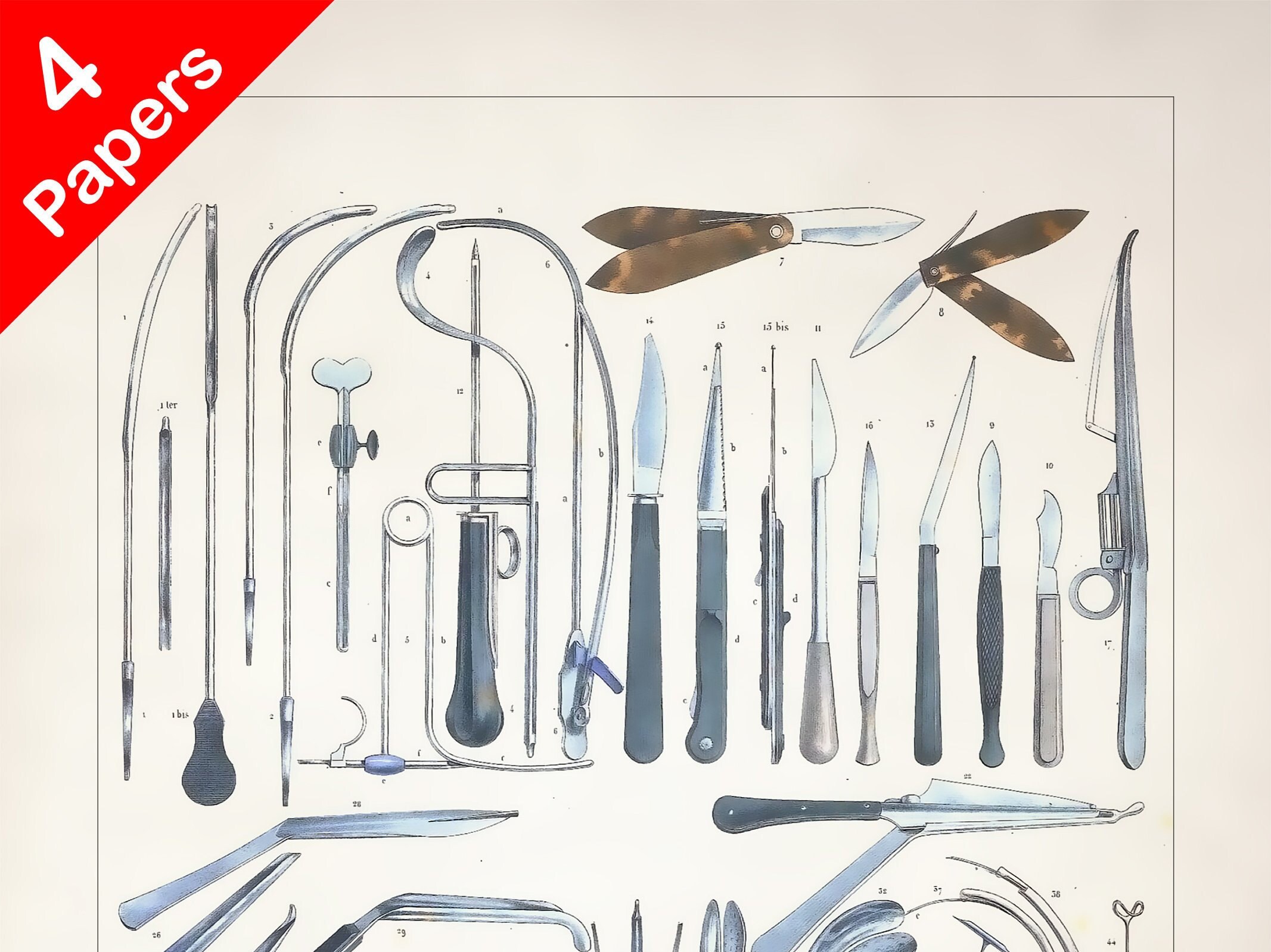 TOOLS BLADDER STONE Anatomy Art Print for Medical Student Graduate ...