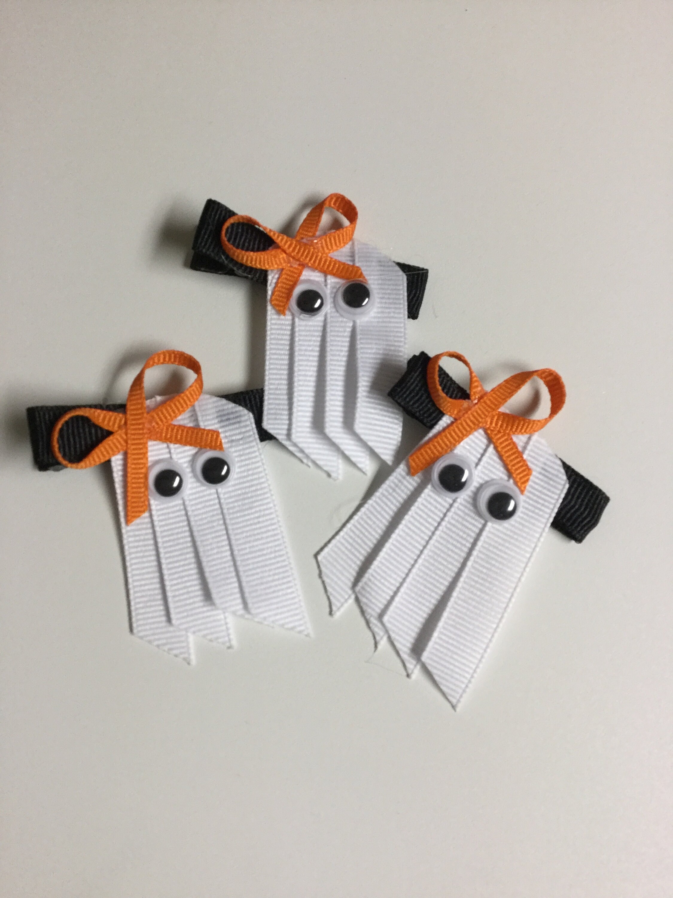Little Ghost Halloween Ribbon Sculpture Hair Bow, Ghost Bow, Ghost Hair ...