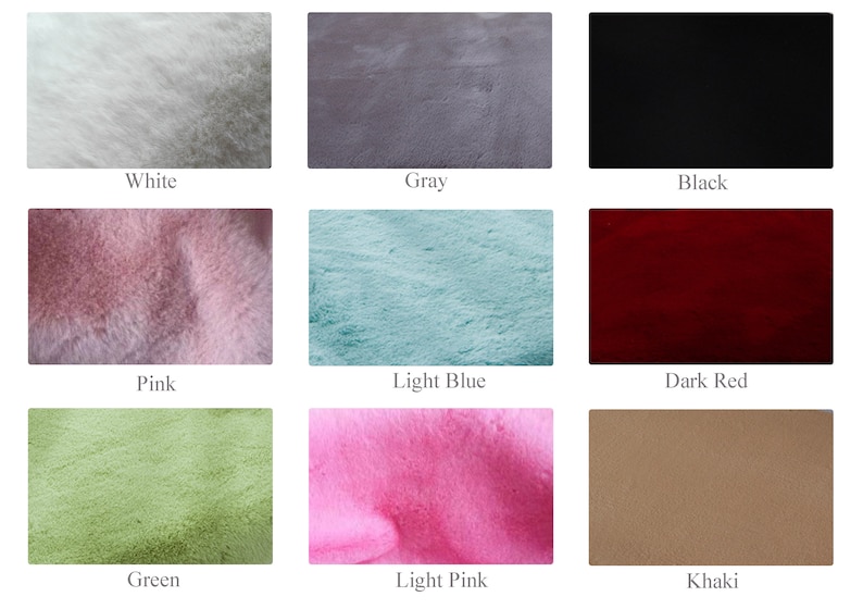 5ft Soft Faux Fur Rabbit Rectangle Round Area Rug Living Room - Etsy