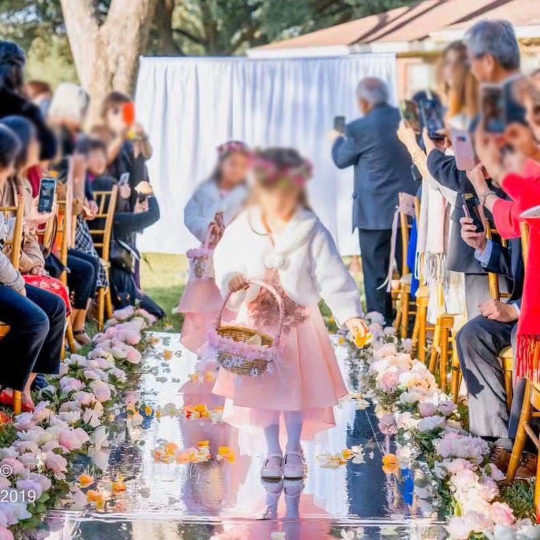 8ft Wide Mirrored Reflection Aisle Runner Engagement Decorations Church ...