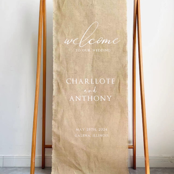 Burlap Welcome Sign - Etsy