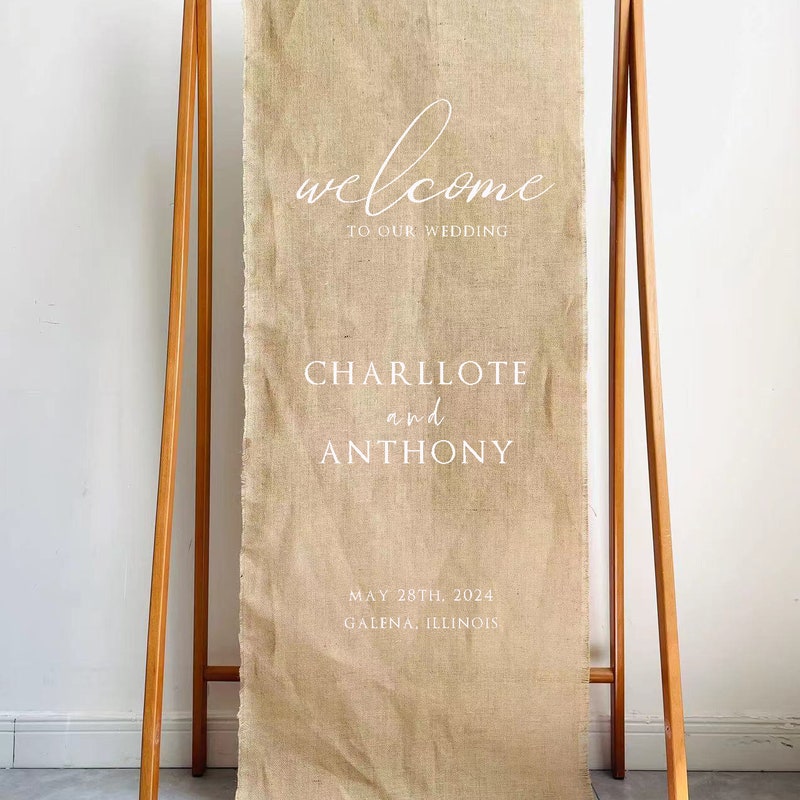 Burlap Welcome Sign - Etsy