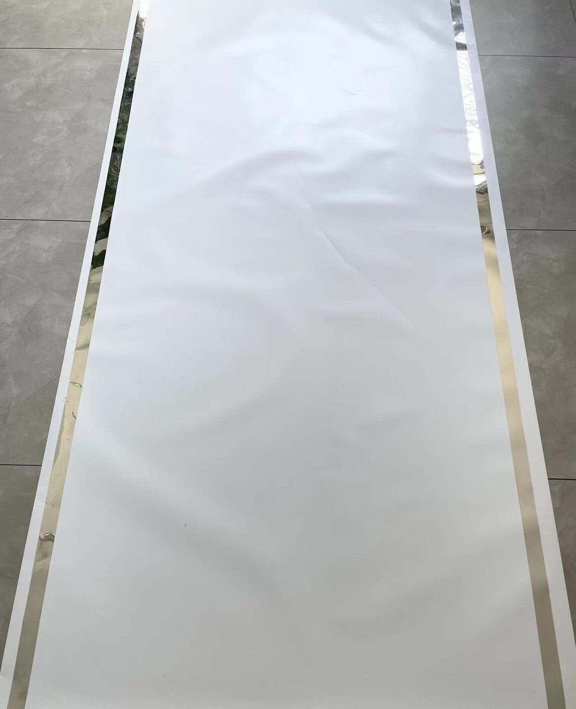 Gold Lines White Mirrored Reflection Aisle Runner Engagement - Etsy