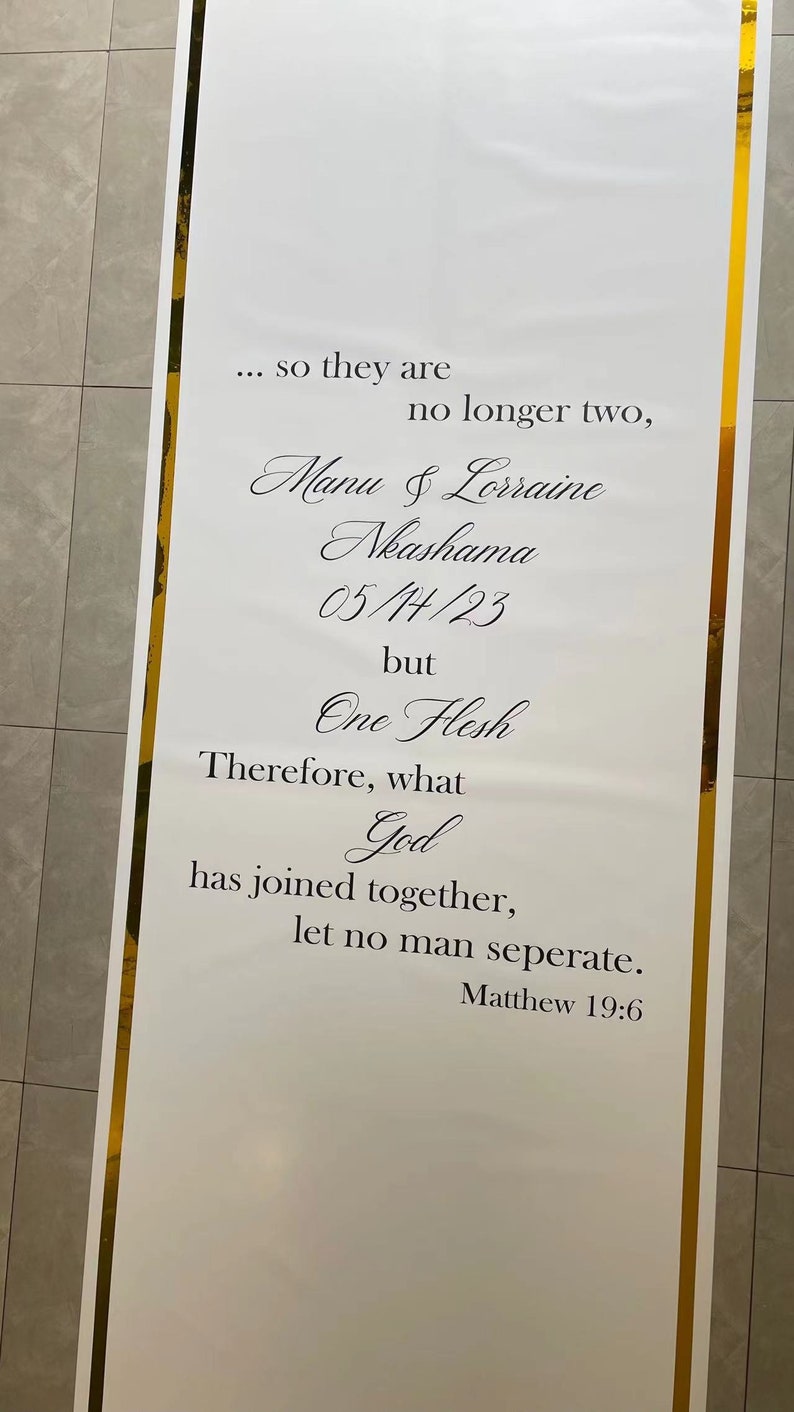 Silver Lines White Mirrored Reflection Aisle Runner Engagement ...