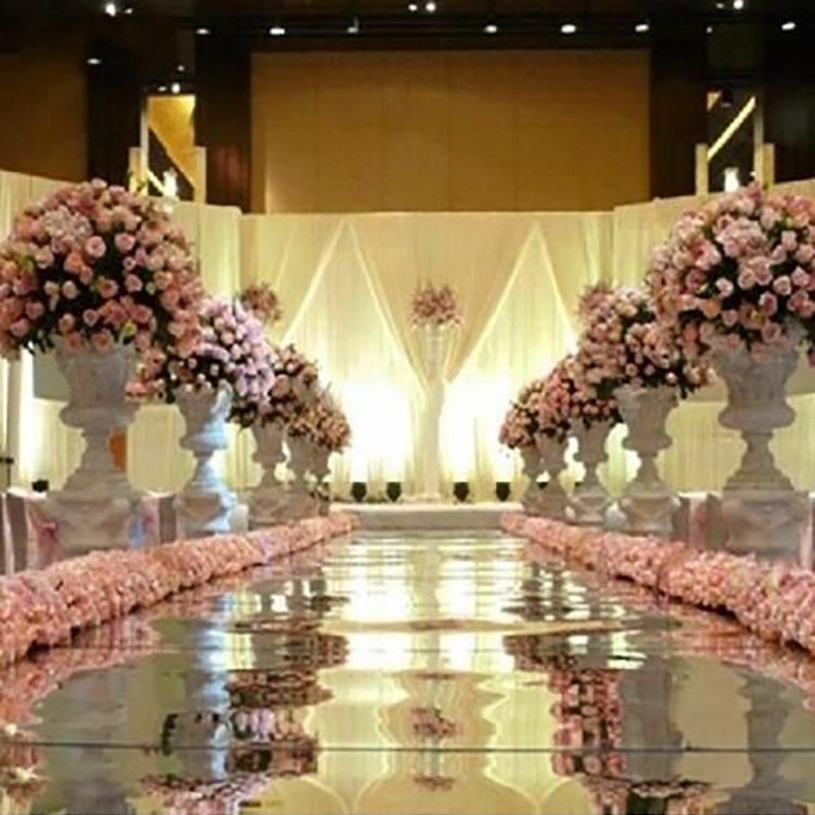 6ft Extra Wide Mirrored Reflection Aisle Runner Engagement Decorations ...