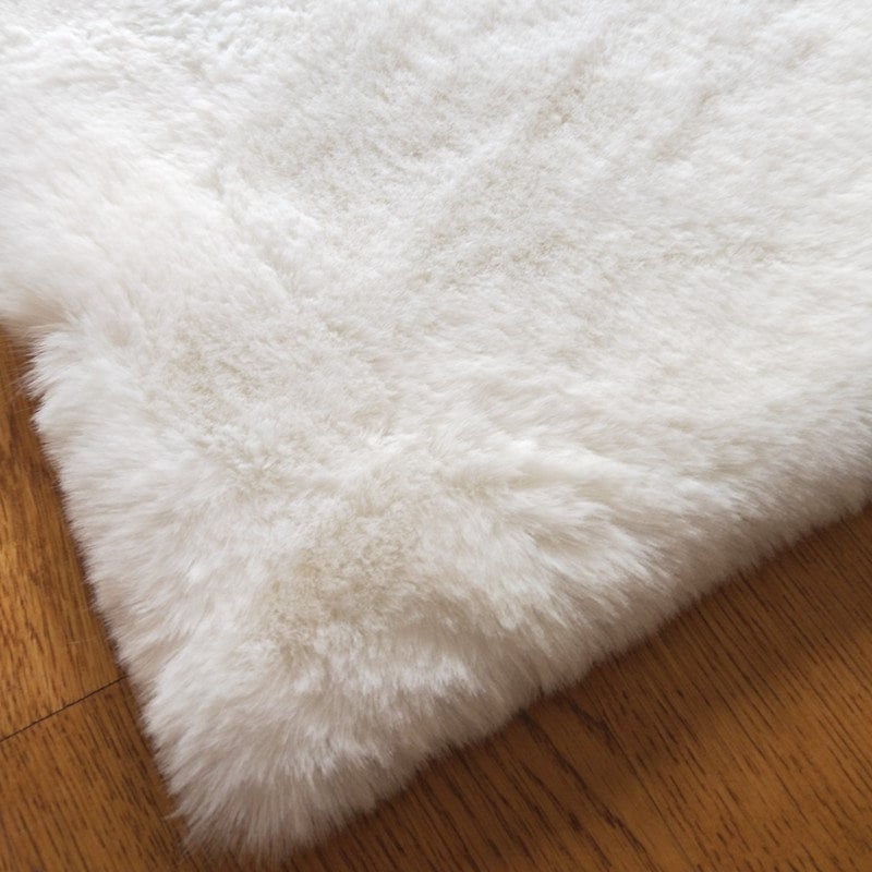 5ft Soft Faux Fur Rabbit Rectangle Round Area Rug Living Room - Etsy