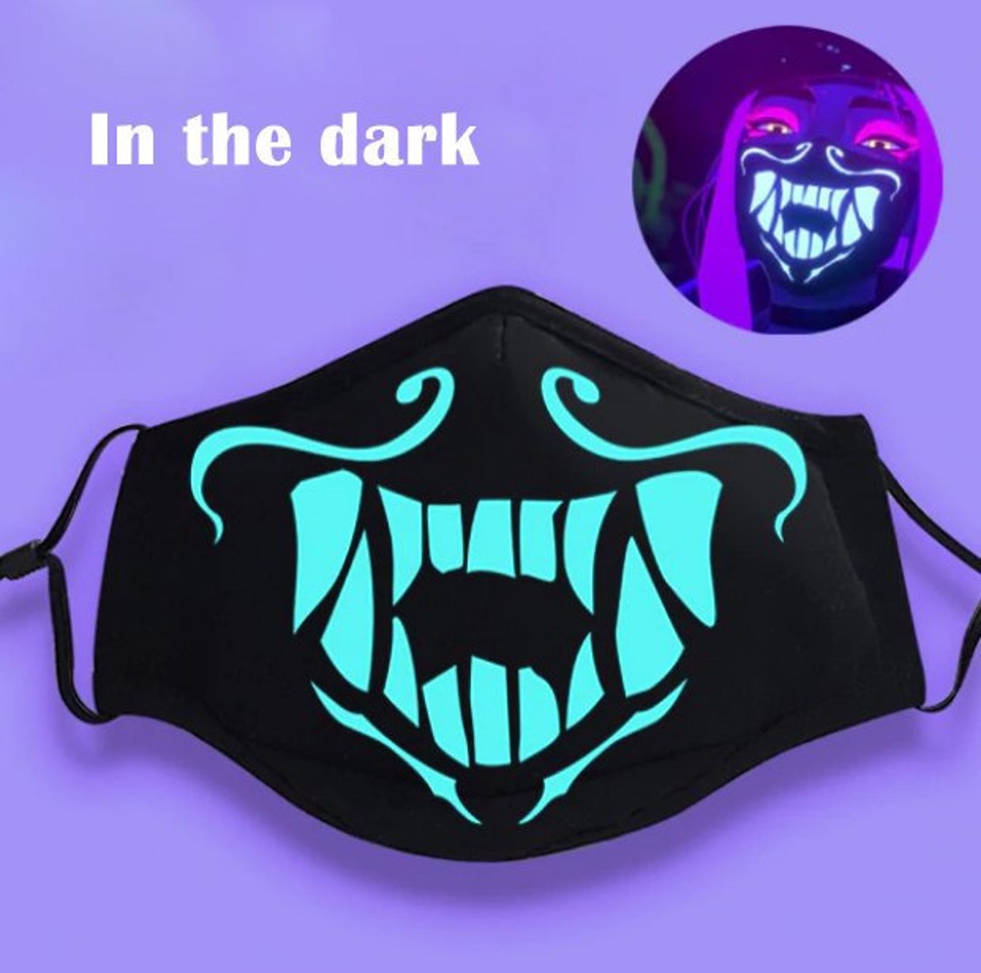 Akali K/DA League of Legends POP STARS Mouth Mask Glow in - Etsy
