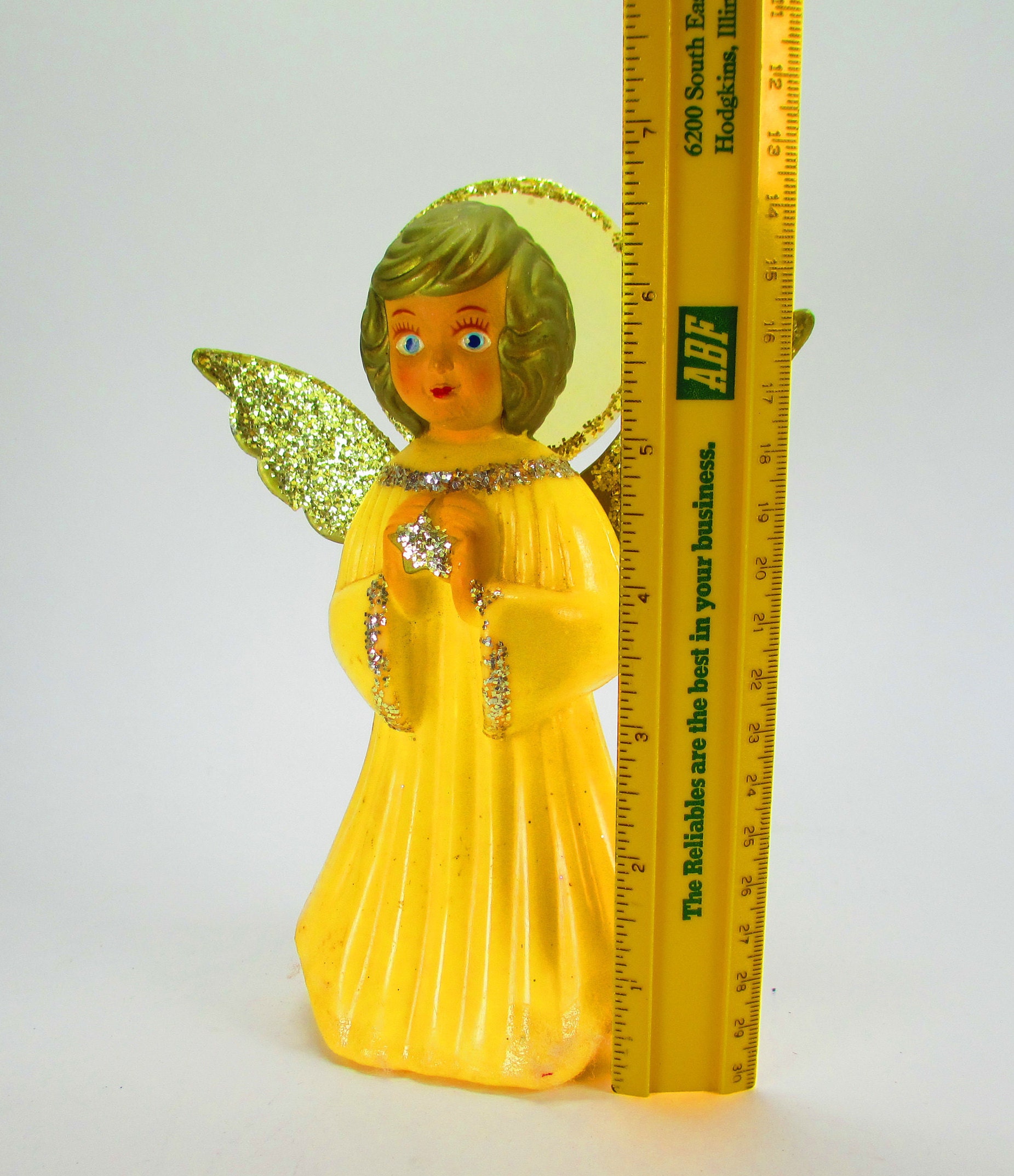 Vintage Tree Topper Plastic Angel With Wings Small Girl | Etsy