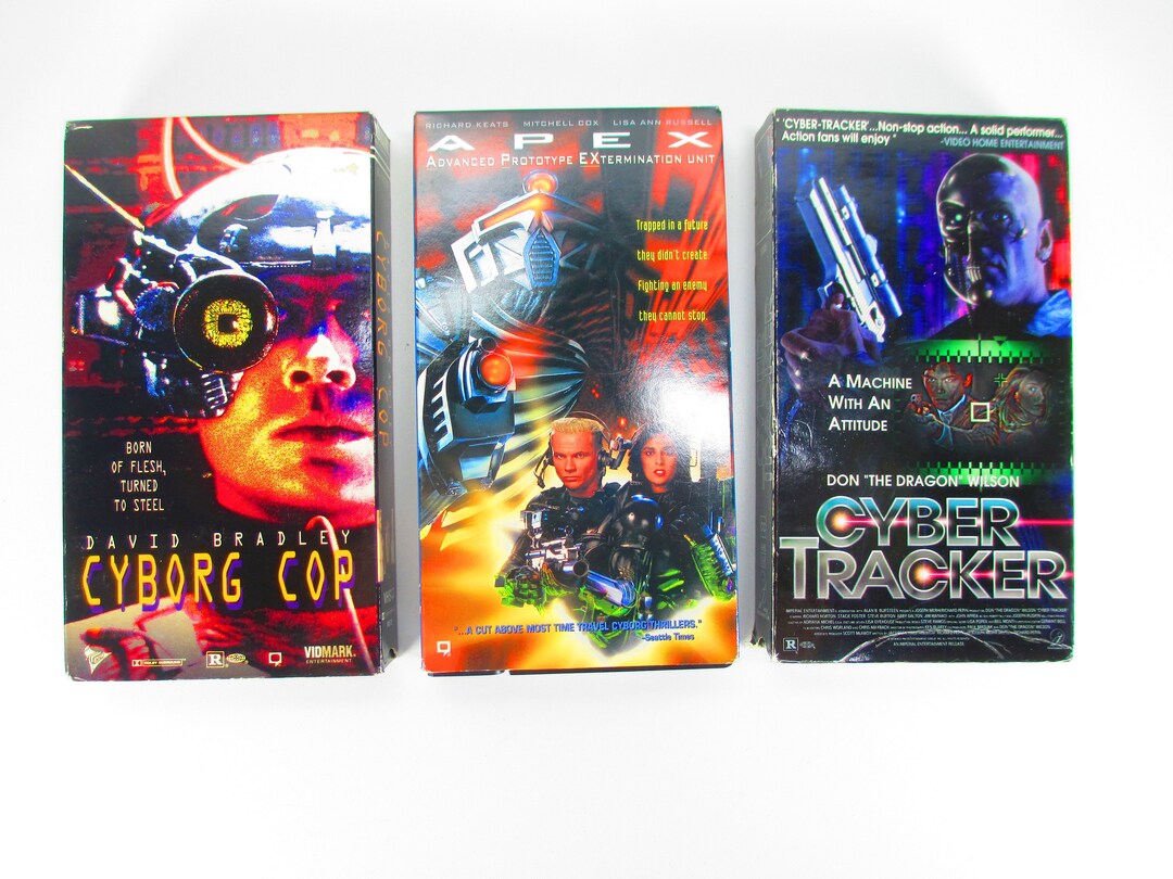 VHS Cyborg Cop, APEX, Cyber Tracker Movies Video Lot Bundle Futuristic ...