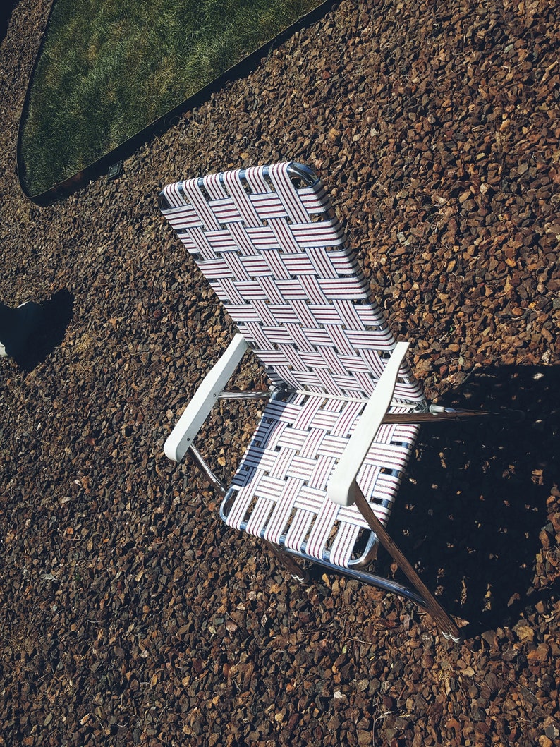 Red White and Blue Lawn Chair Folding Chair Aluminum Frame New - Etsy