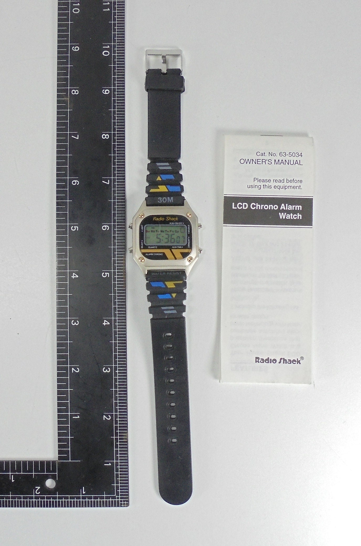 Radio Shack LCD Crono Digital Alarm Watch New Battery W/ - Etsy
