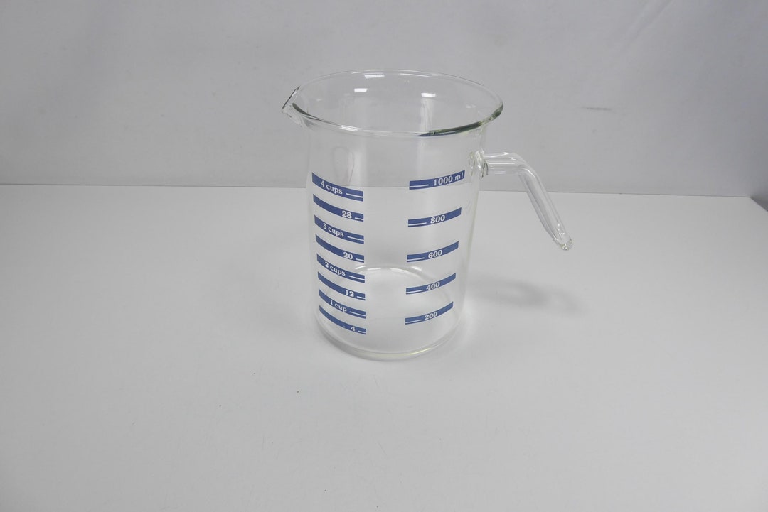 Vintage Catamount? Glass Handle Measuring Cup Flamewear Clear 4 Cup ...