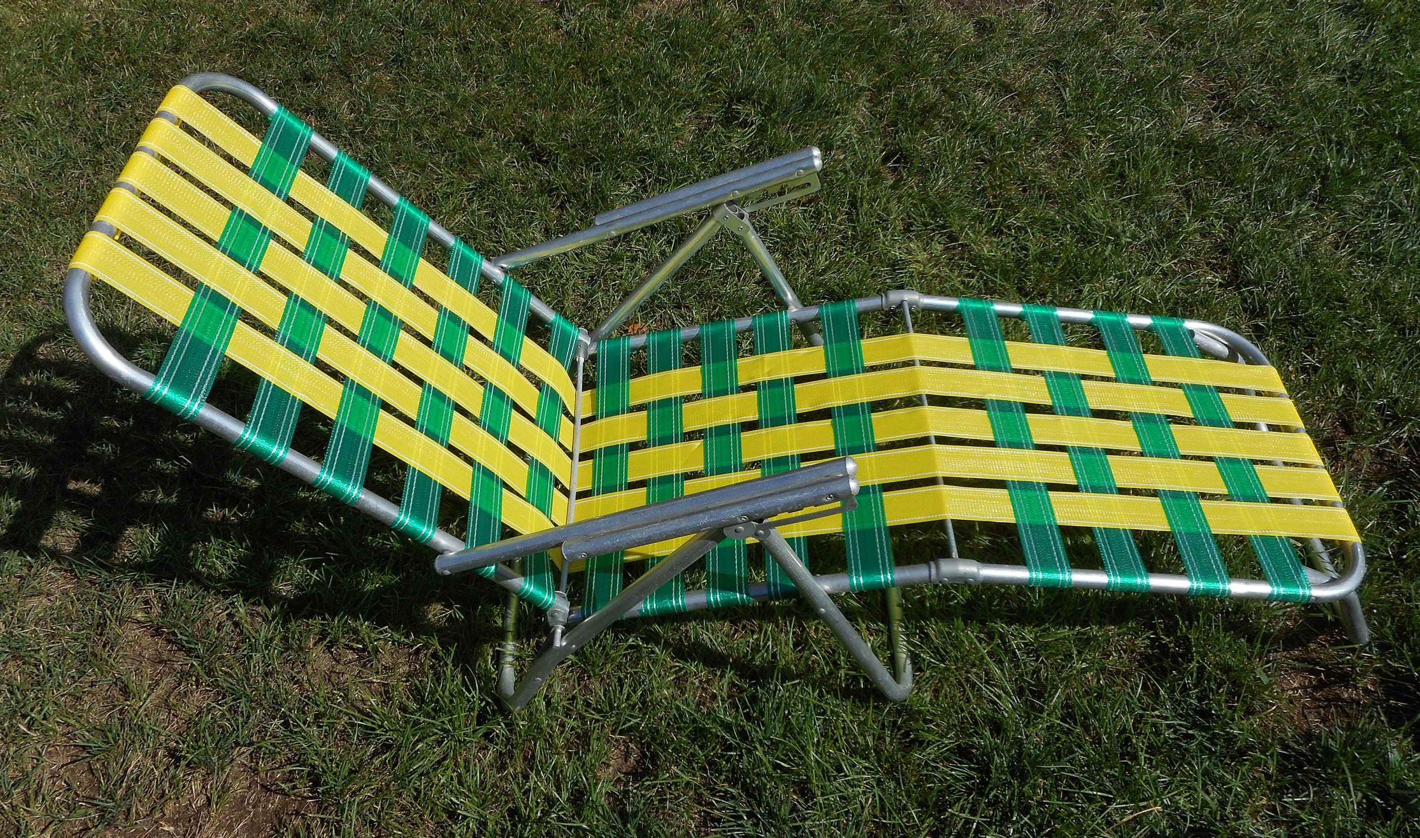 Beautiful Lawn Chair Folding Chair Aluminum Frame Green & - Etsy